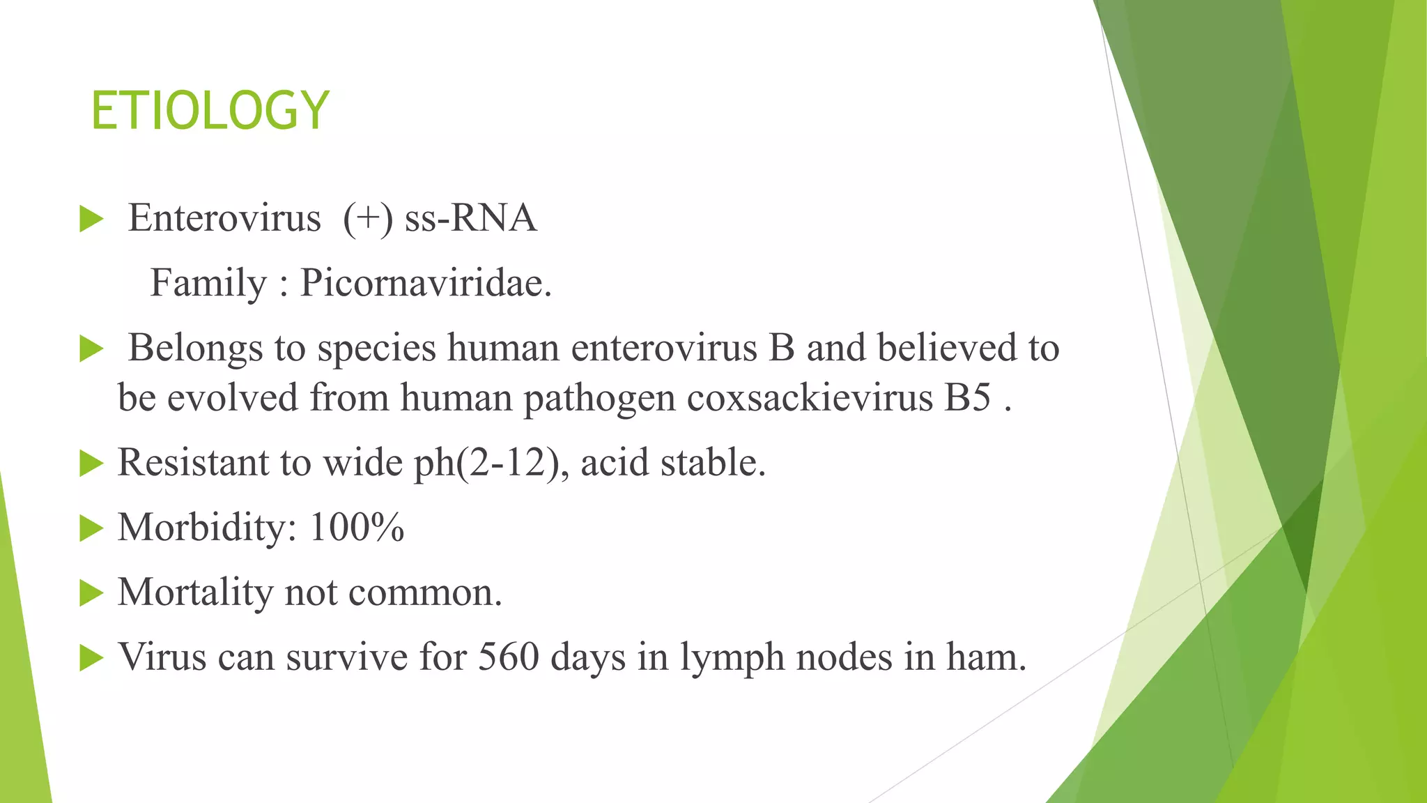 Swine vesicular disease | PPTX