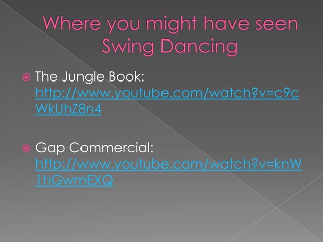 Swing Dancing: History and Culture | PPTX