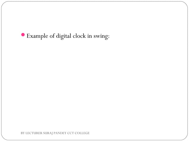 Basic Using Of Swing In Java Ppt Programming Languages Computing 3287