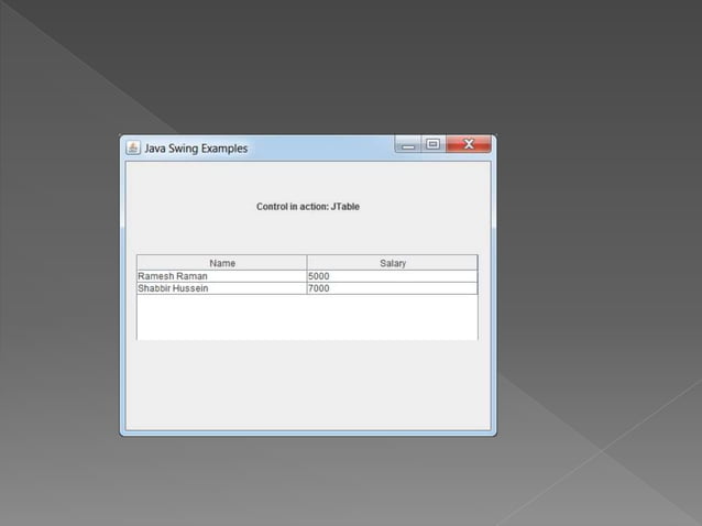 SWING USING JAVA WITH VARIOUS COMPONENTS | PPTX