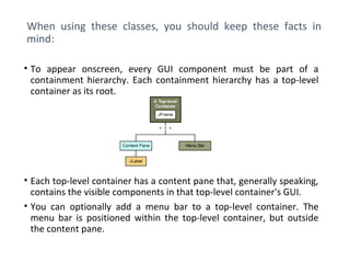 Swing components & MVC Architecture | PPT