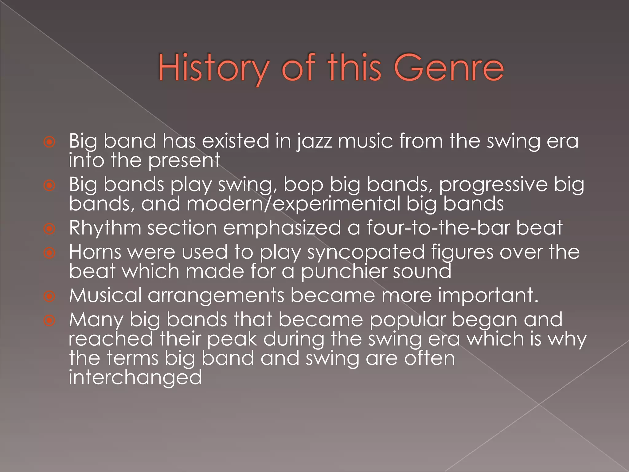 Swing And Big Band Music | PPTX