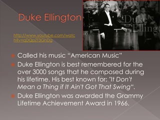 Swing And Big Band Music | PPTX