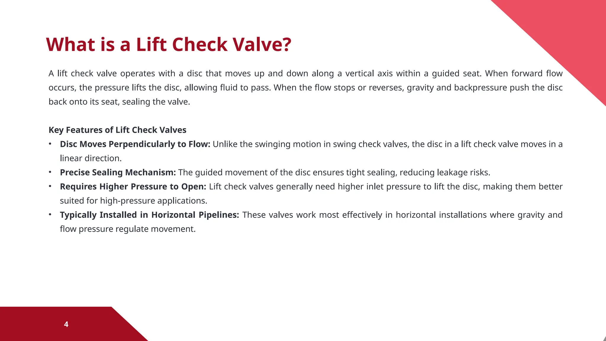 Choosing Between Swing and Lift Check Valves | PPTX