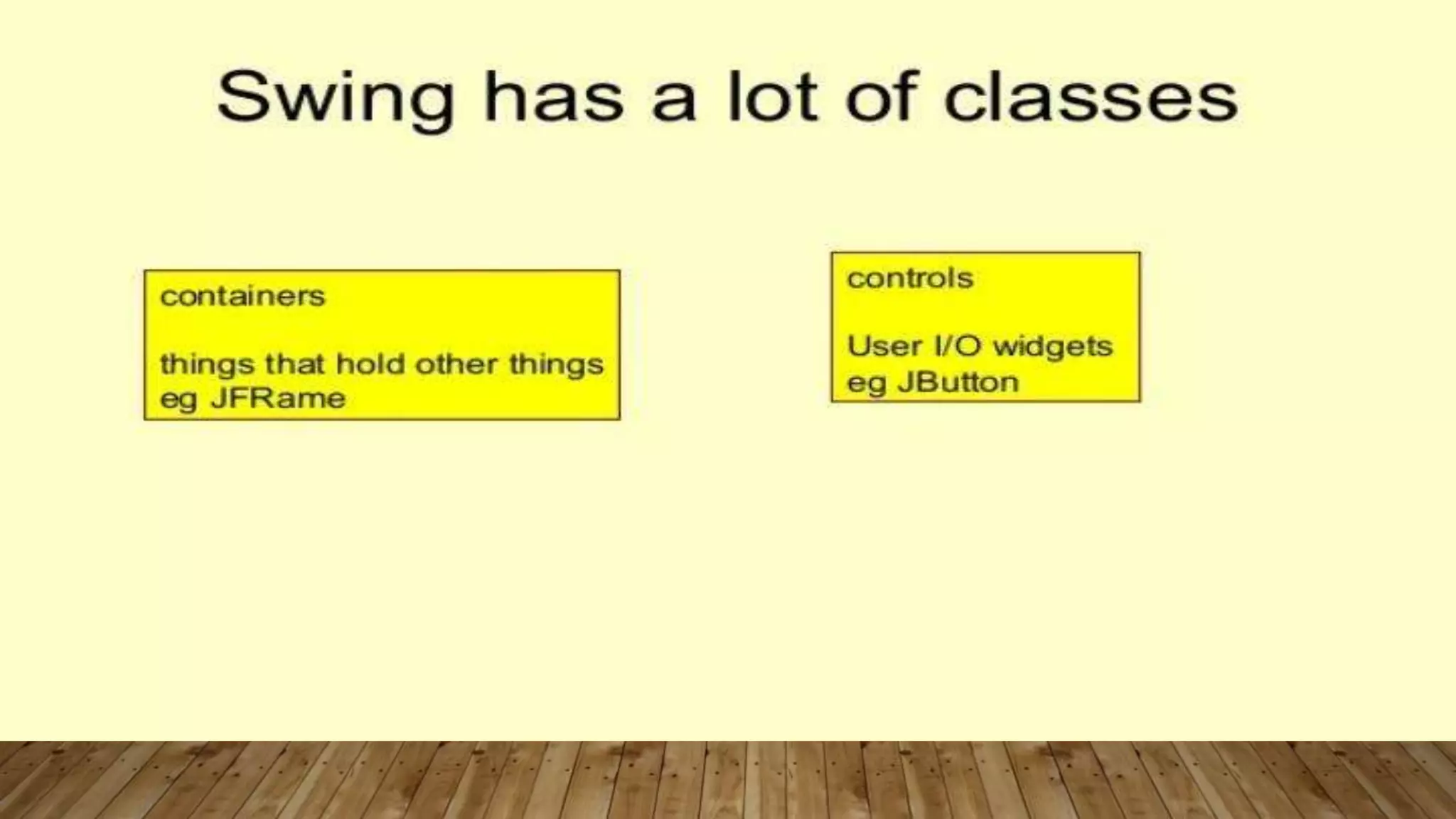 Swing components | PPTX | Programming Languages | Computing