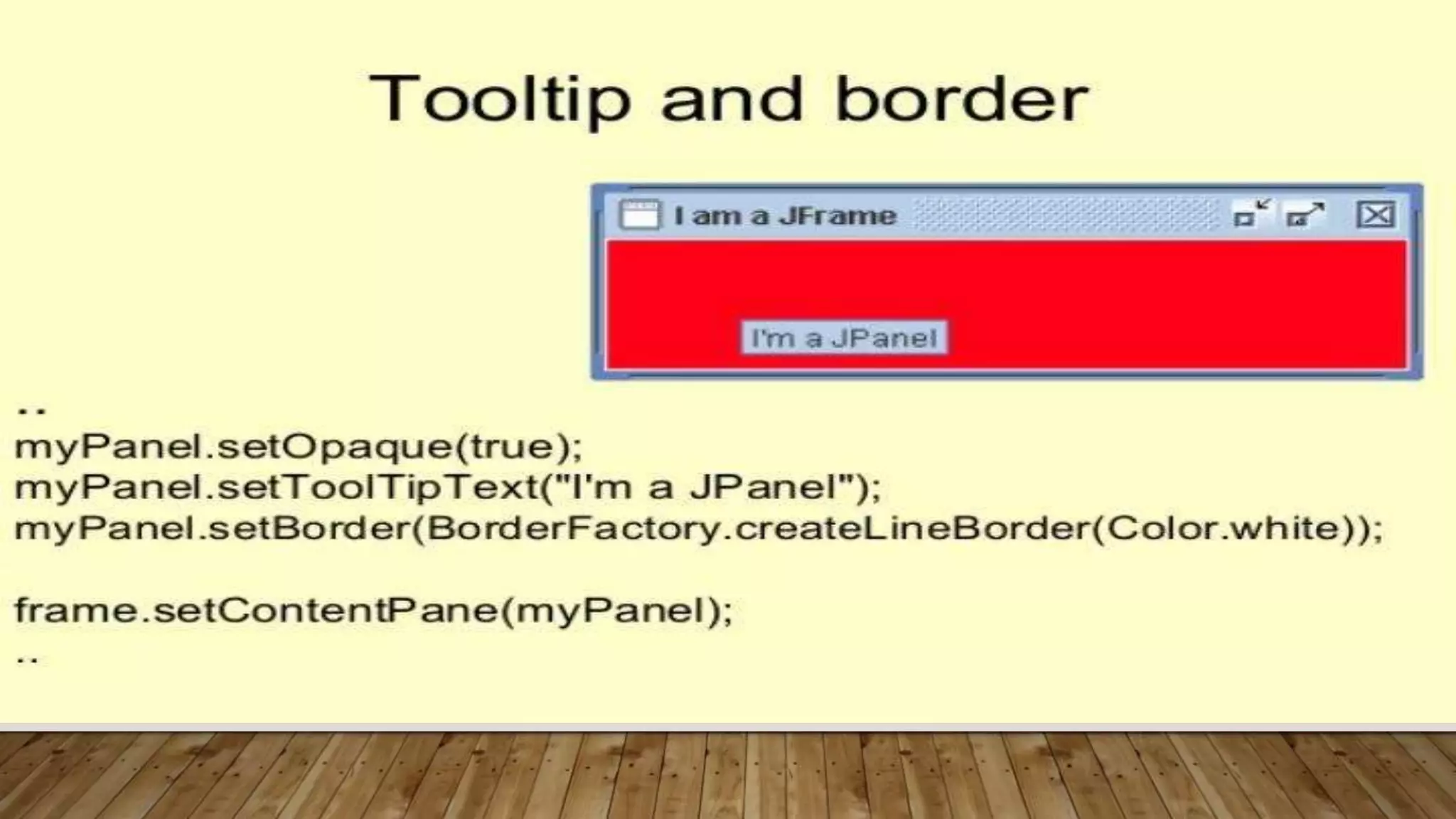 Swing components | PPTX | Programming Languages | Computing