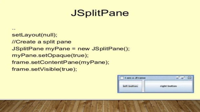 Swing components | PPTX | Programming Languages | Computing