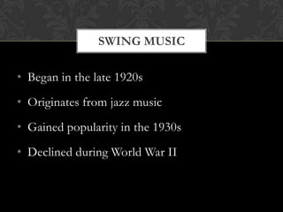 Swing dance | PPTX