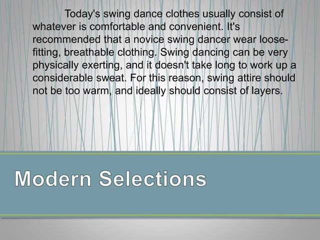 Swing dance costume | PPT
