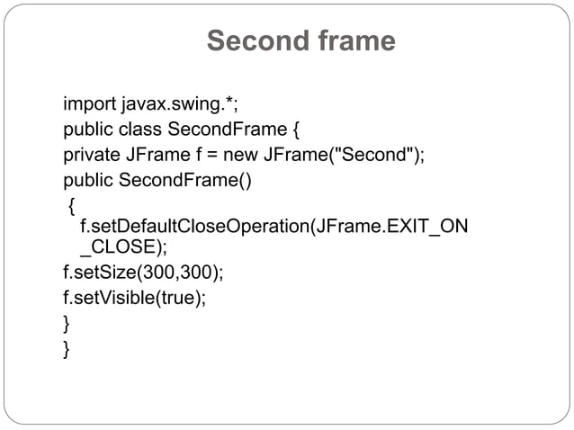 Swing database(mysql) | PPT