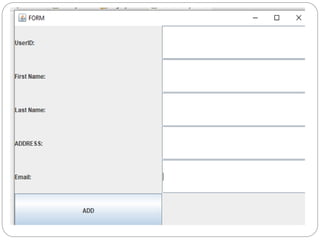 Swing database(mysql) | PPT