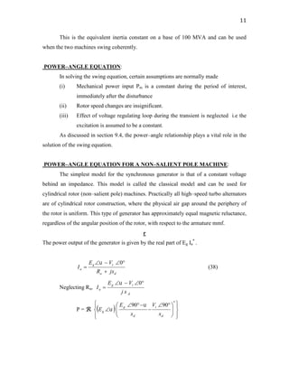 Swing equation | PDF