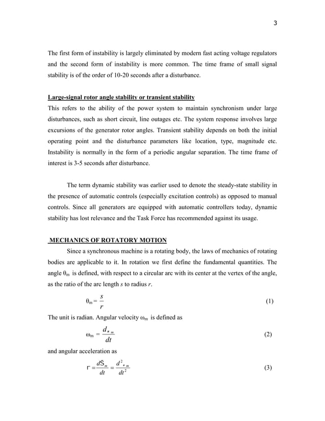 Swing equation | PDF | Physics | Science