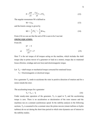 Swing equation | PDF