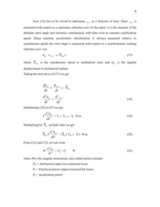 Swing equation | PDF