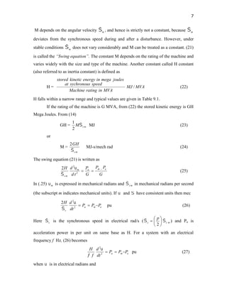 Swing equation | PDF
