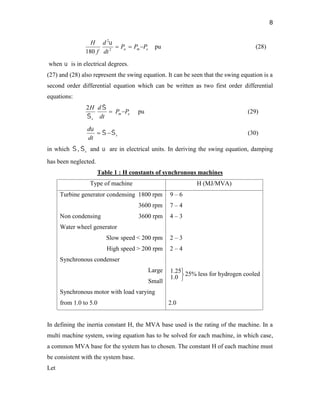 Swing equation | PDF