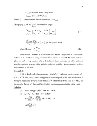 Swing equation | PDF