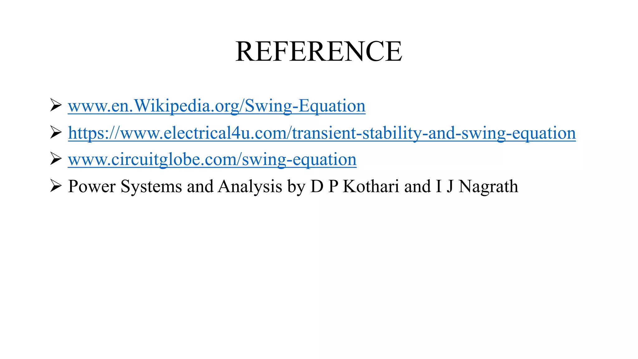 Swing equation | PPTX