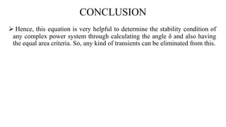 Swing equation | PPTX