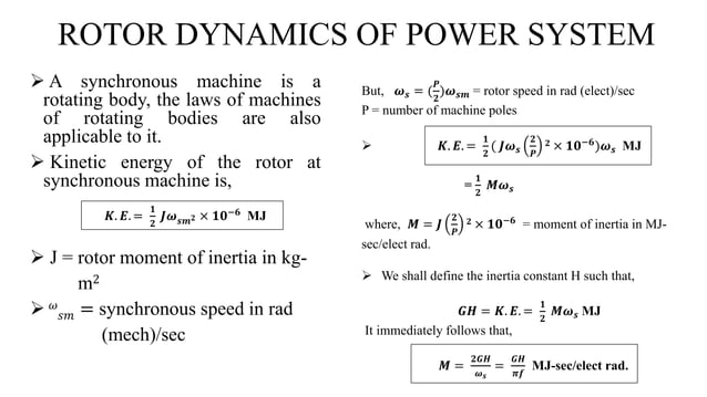 Swing equation | PPTX | Physics | Science