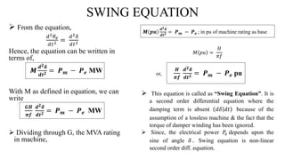 Swing equation | PPTX