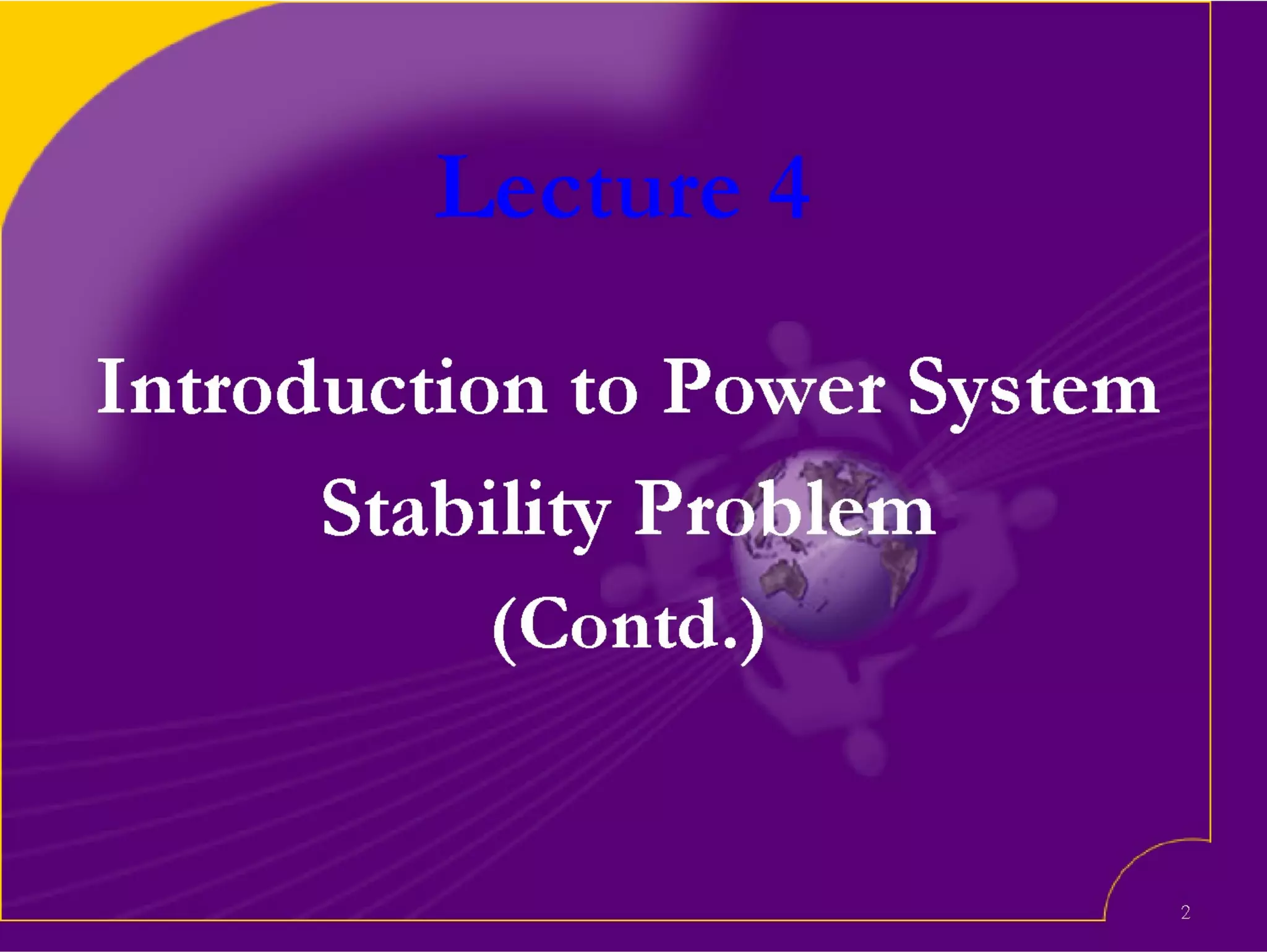 Swing equation solution and swing cure | PPT