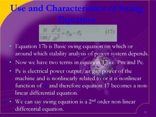 Swing equation solution and swing cure | PPT