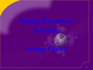 Swing equation solution and swing cure | PPT