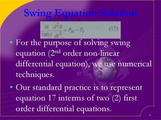 Swing equation solution and swing cure | PPT