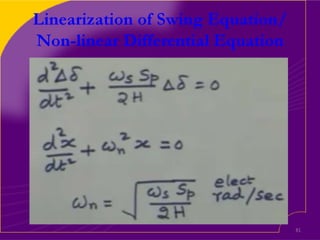 Swing equation solution and swing cure | PPT
