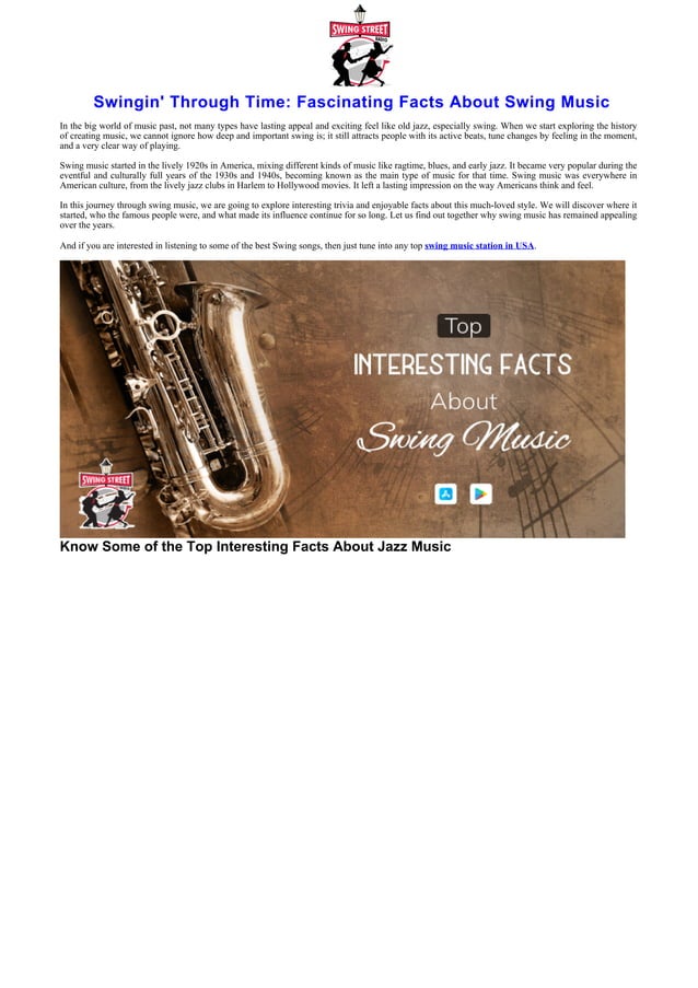 Swingin Through Time Fascinating Facts About Swing Music.pdf