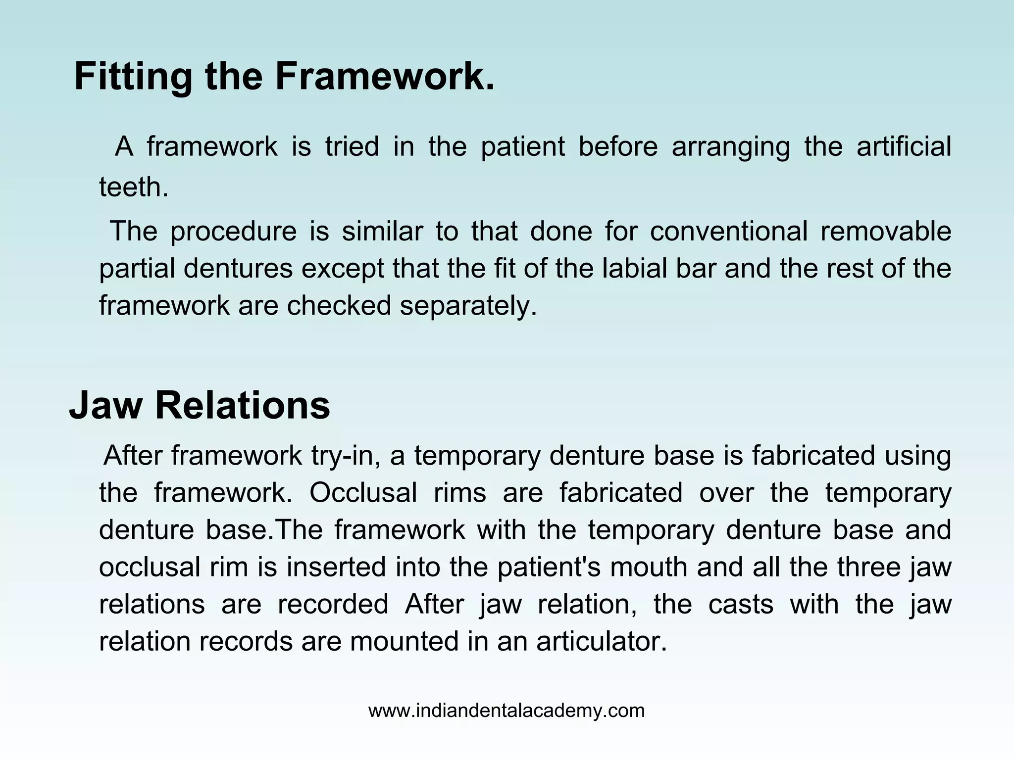 Swing lock partial denture/ oral surgery courses | PPT