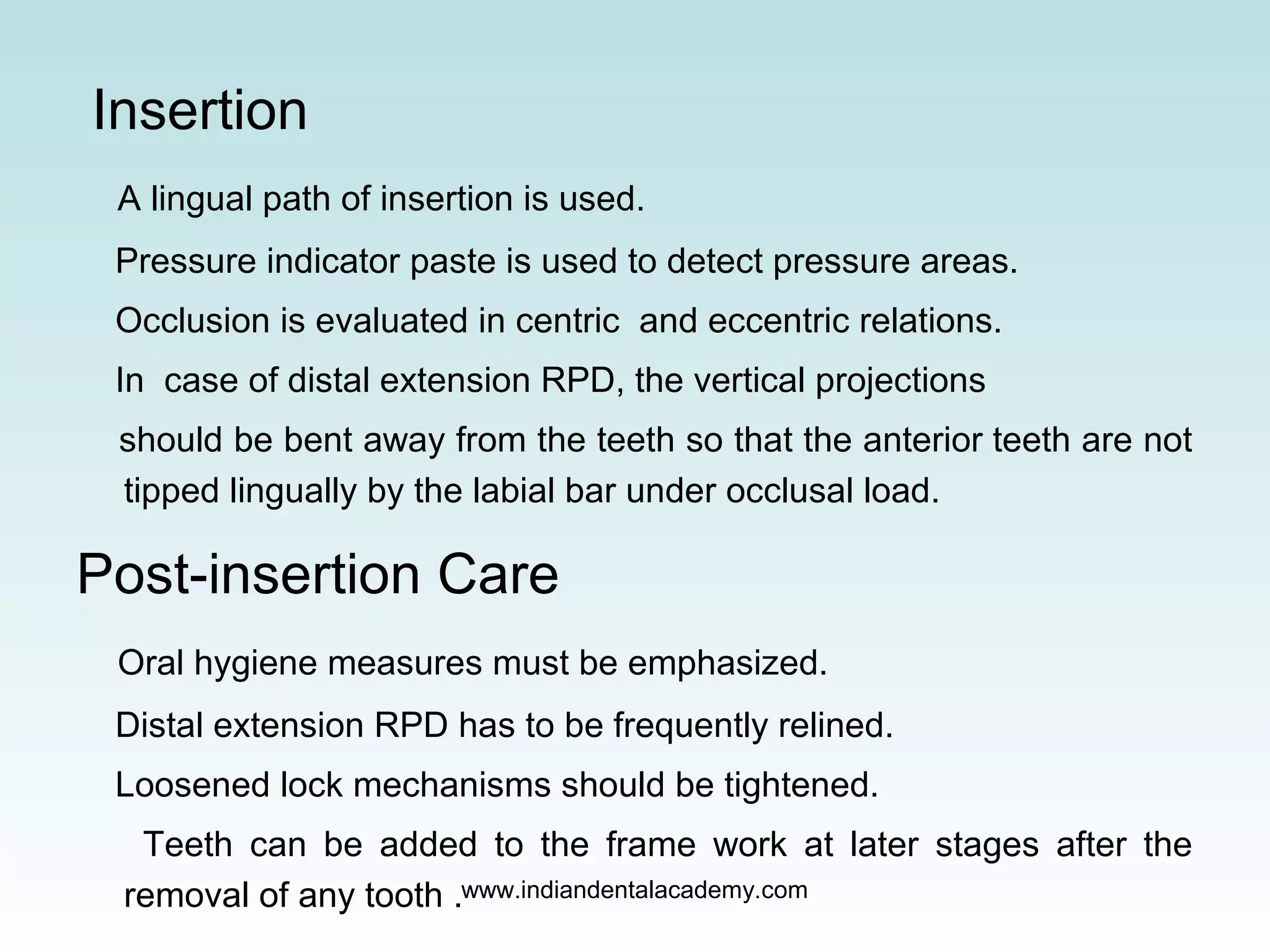 Swing lock partial denture/ oral surgery courses | PPT