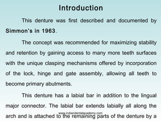 Swing lock partial denture/ oral surgery courses | PPT