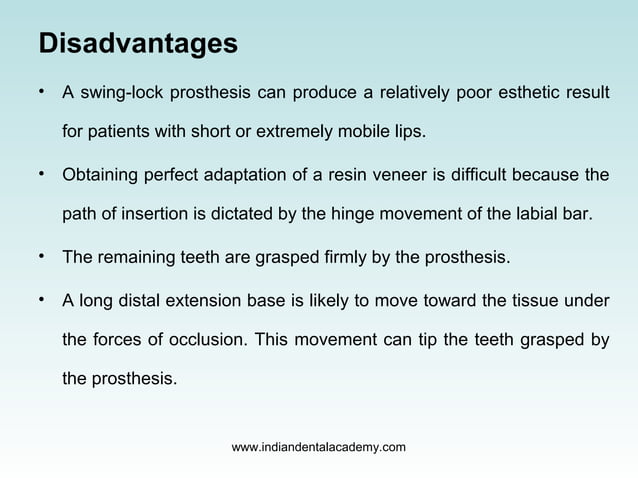 Swing lock partial denture/ oral surgery courses | PPT