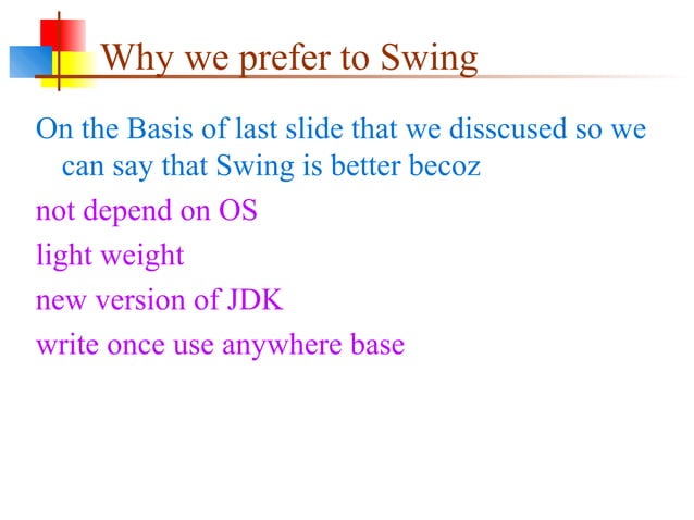 Swing and AWT in java | PPT