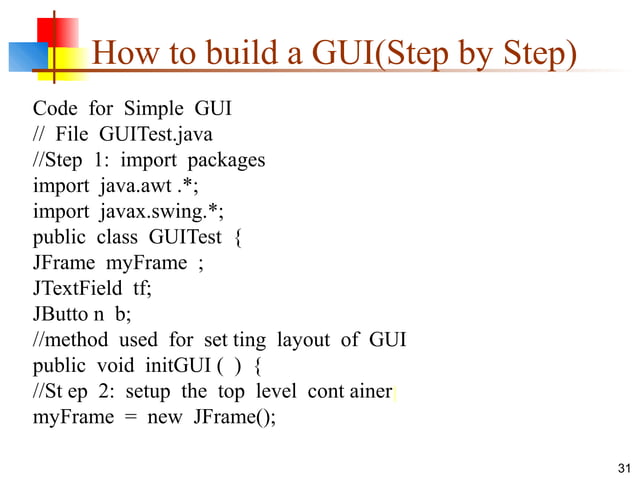 Swing and AWT in java | PPT