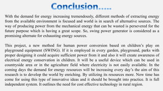 Power Generation using Swing | PPTX