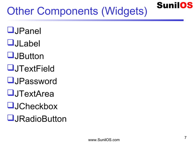 Java Swing JFC | PPT