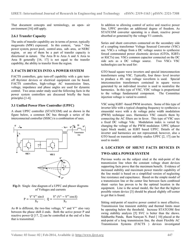 Swing, voltage stability and power transfer capability in transmission system with upfc | PDF ...