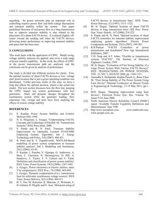 Swing, voltage stability and power transfer capability in transmission system with upfc | PDF ...