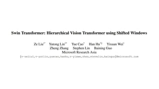 Swin transformer | PPTX