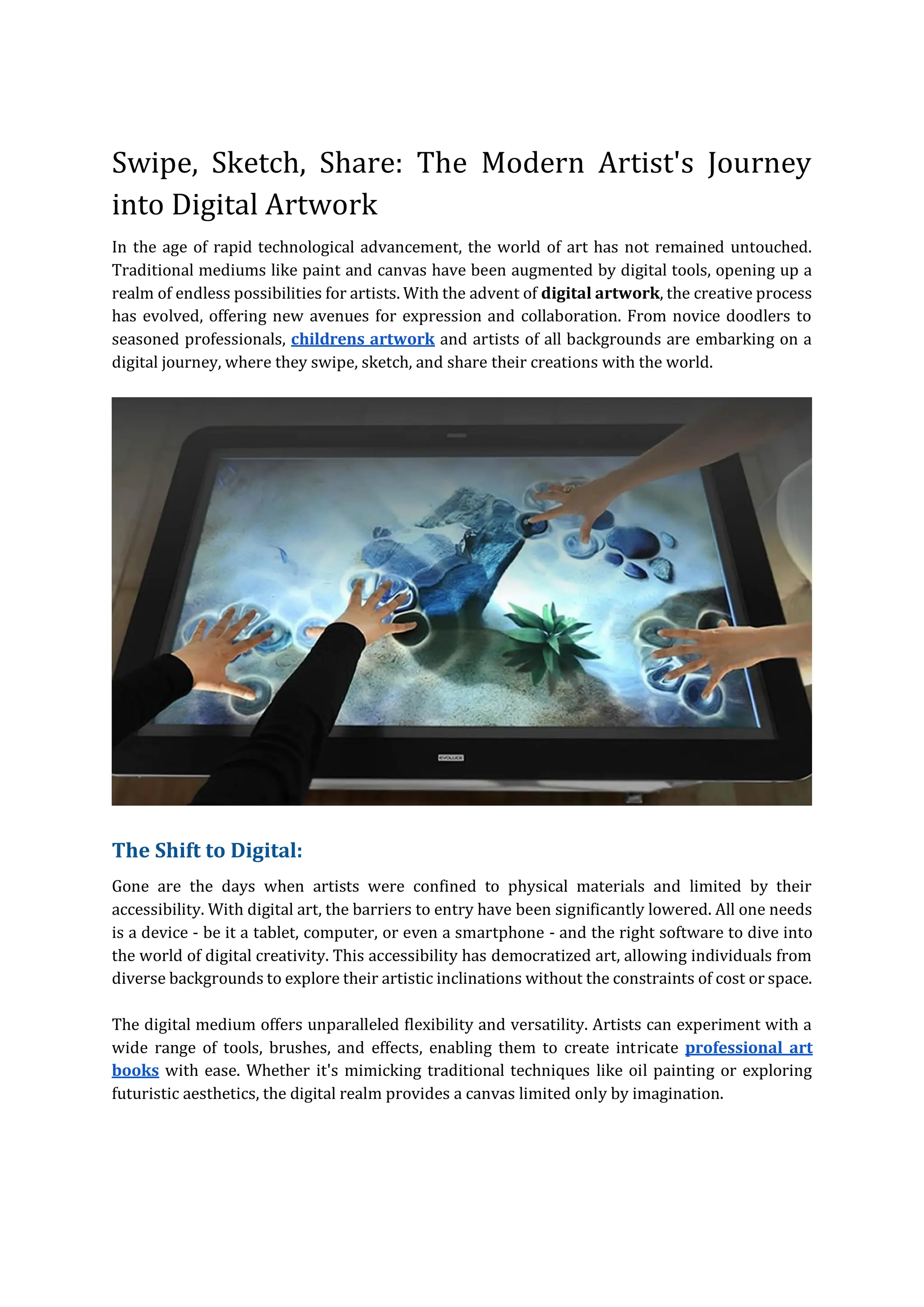 Swipe, Sketch, Share: The Modern Artist's Journey into Digital Artwork ...