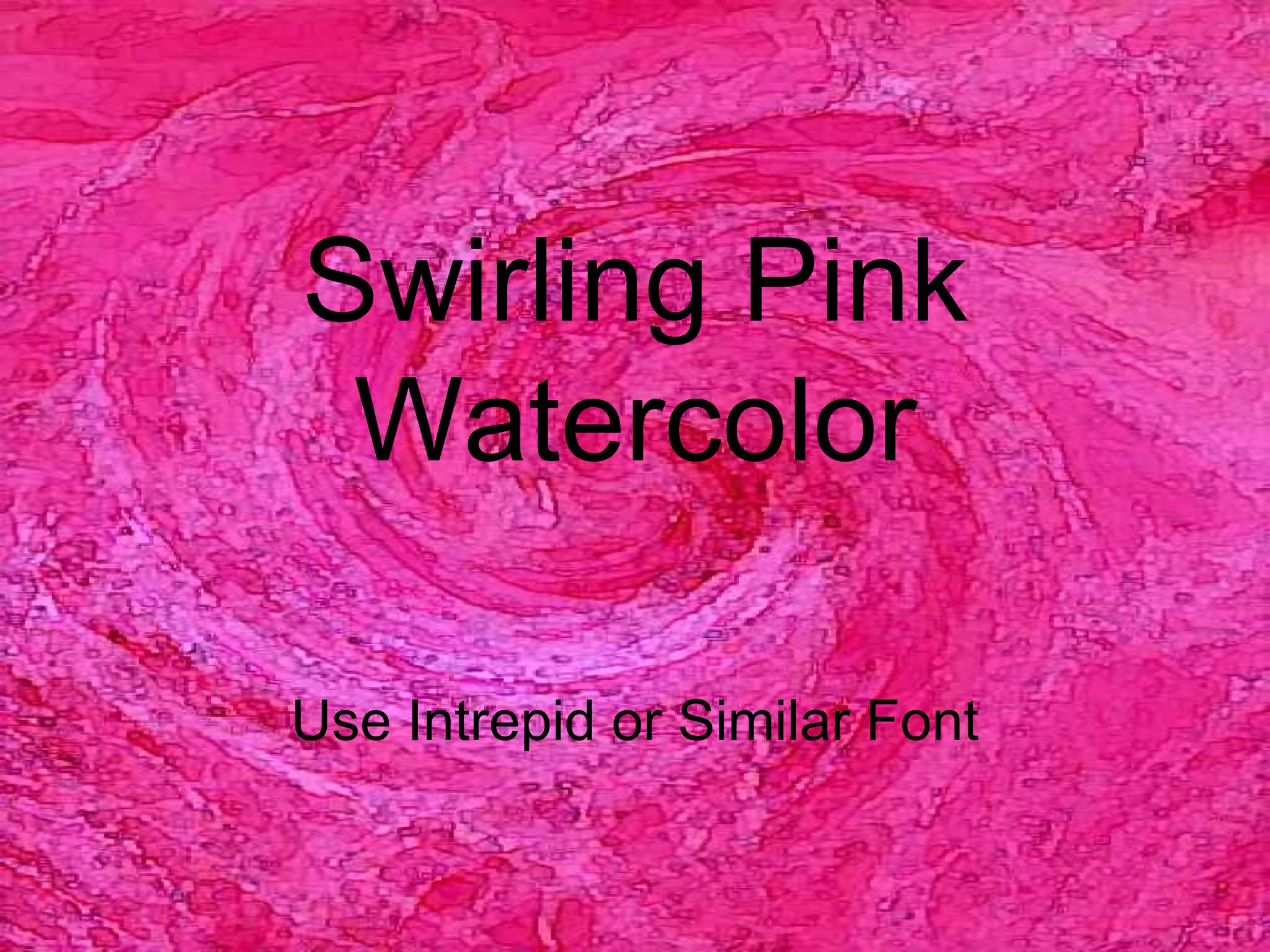 Swirling Pink Watercolor | PPT