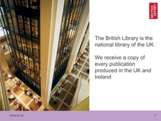 Digital Scholarship at the British Library by Stella Wisdom | PPTX