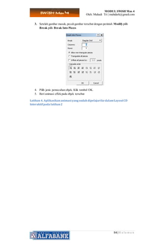 Membuat CD Interaktif dengan SWiSH MAX4 | DOCX
