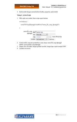 Membuat CD Interaktif dengan SWiSH MAX4 | DOCX