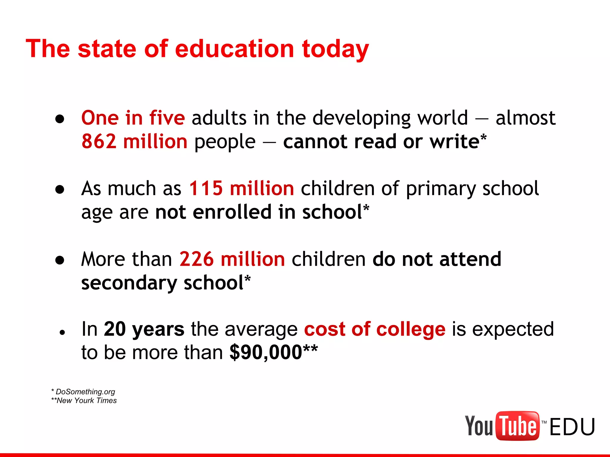 YouTube EDU presentation | PDF
