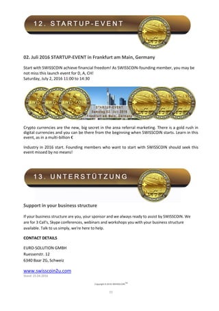 Swisscoin Getting Started | PDF